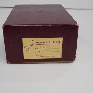 Vintage Swank Military Brush Set - Original Box - No. 152 - Top Grain ...