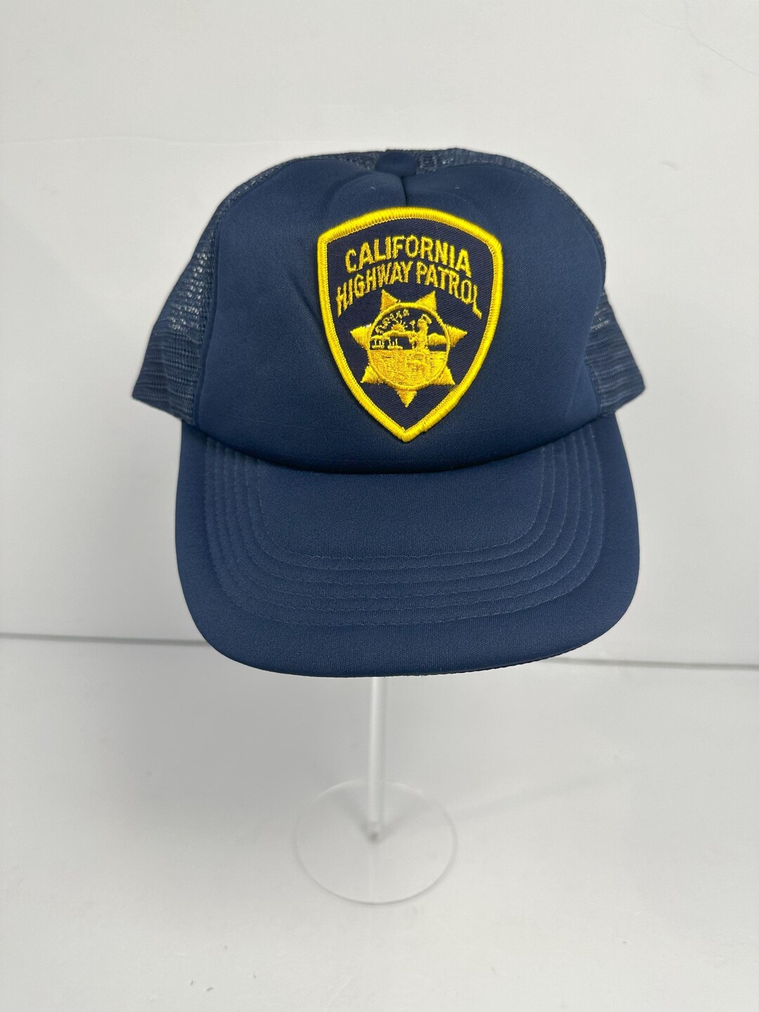 Vintage California Highway Patrol Trucker Hat - Snapback - Navy - 341 ...