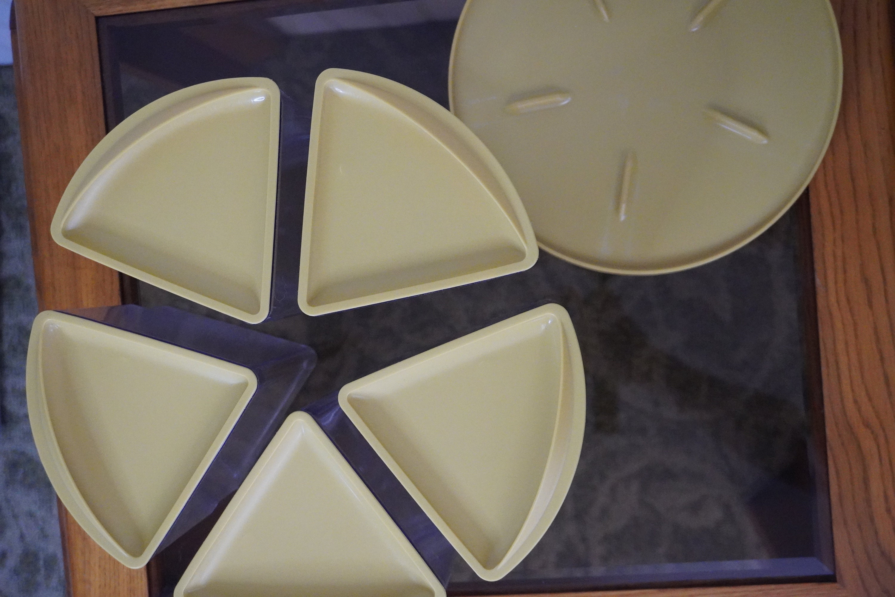 Vintage Lazy Susan Rubbermaid Gold MCM 5 Compartments 197 - Etsy