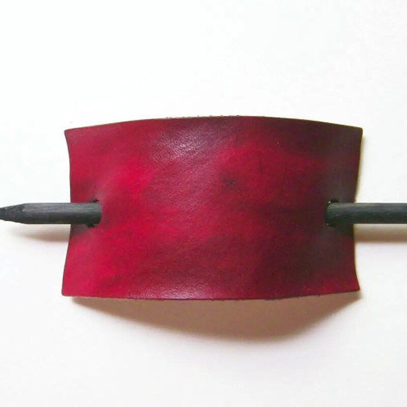 Leather Barrette - Etsy