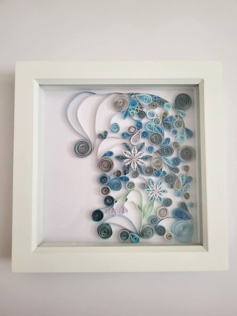 Four Seasons Winter Quilling Art Wall Decor Quilled Art - Etsy