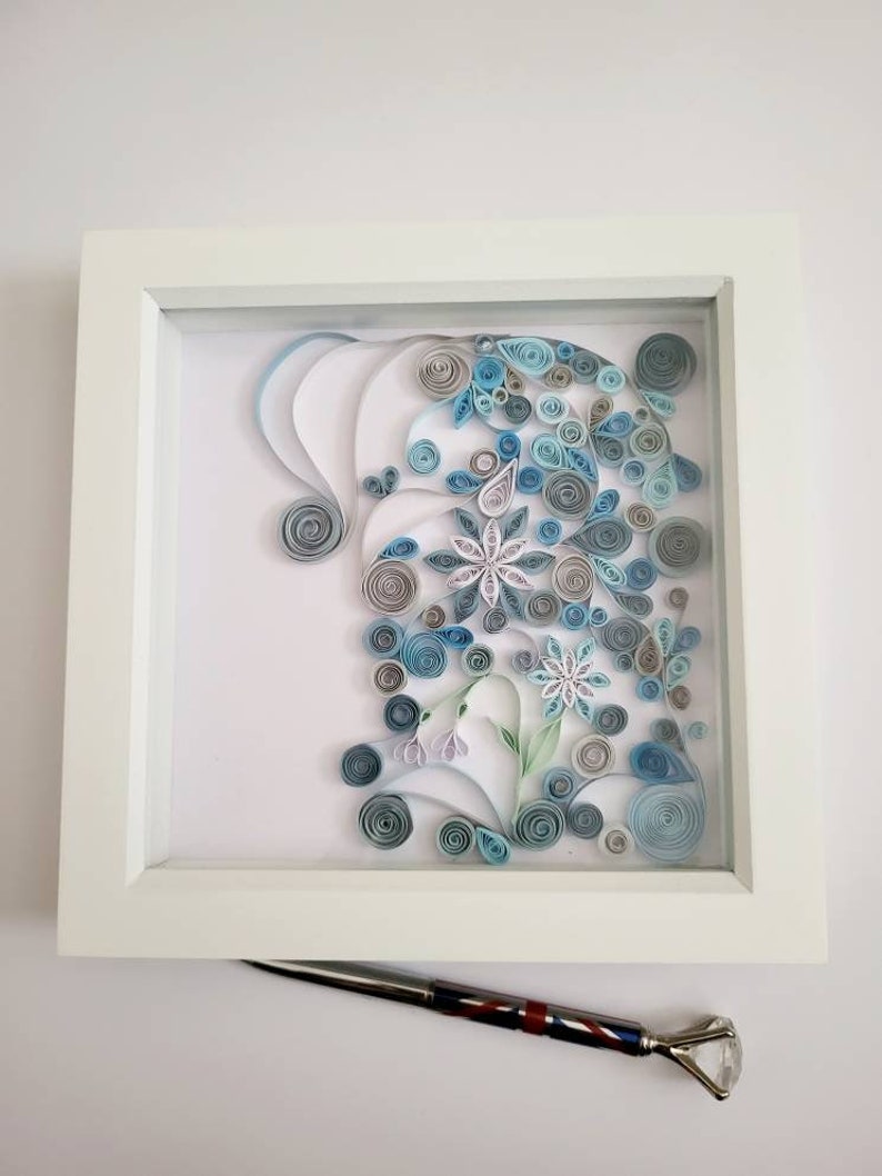 Four Seasons Winter Quilling Art Wall Decor Quilled Art - Etsy