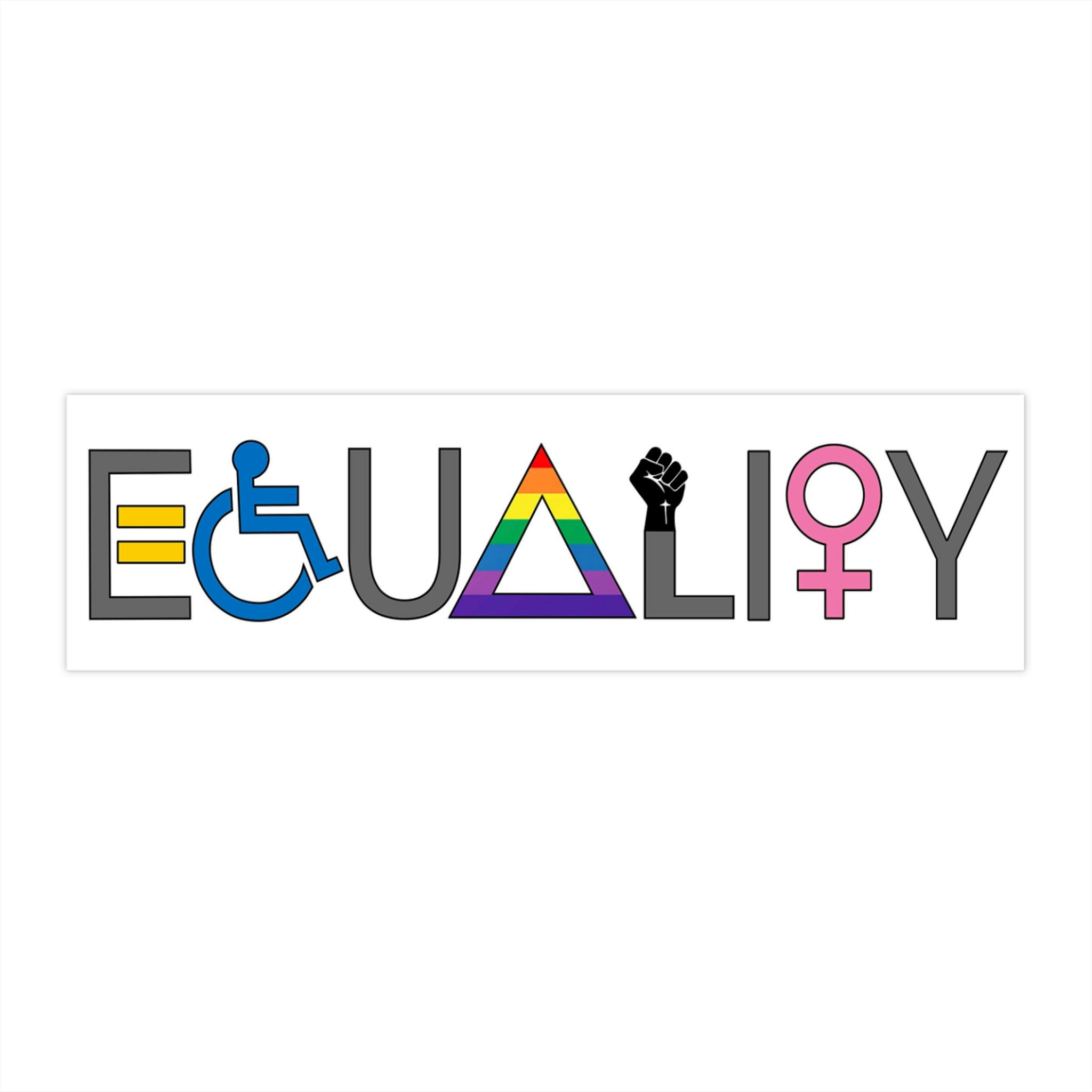 EQUALITY Bumper Sticker - Etsy