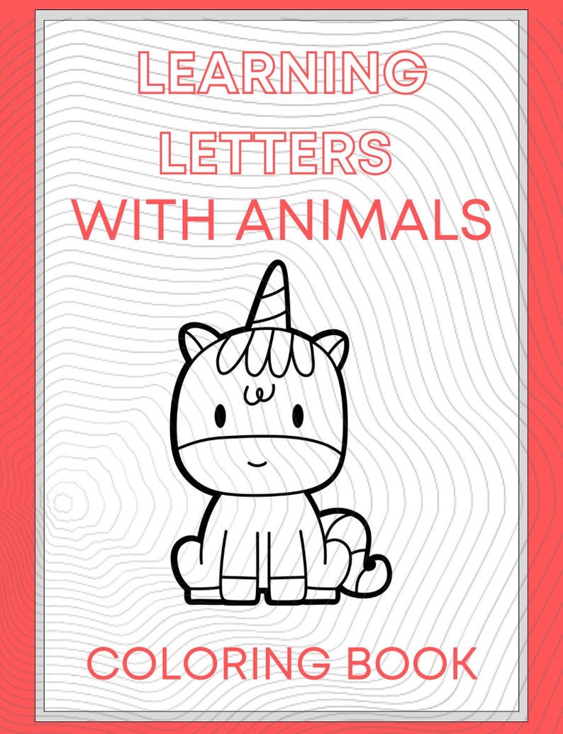 Animal Alphabet Tracing and Coloring Book - Etsy