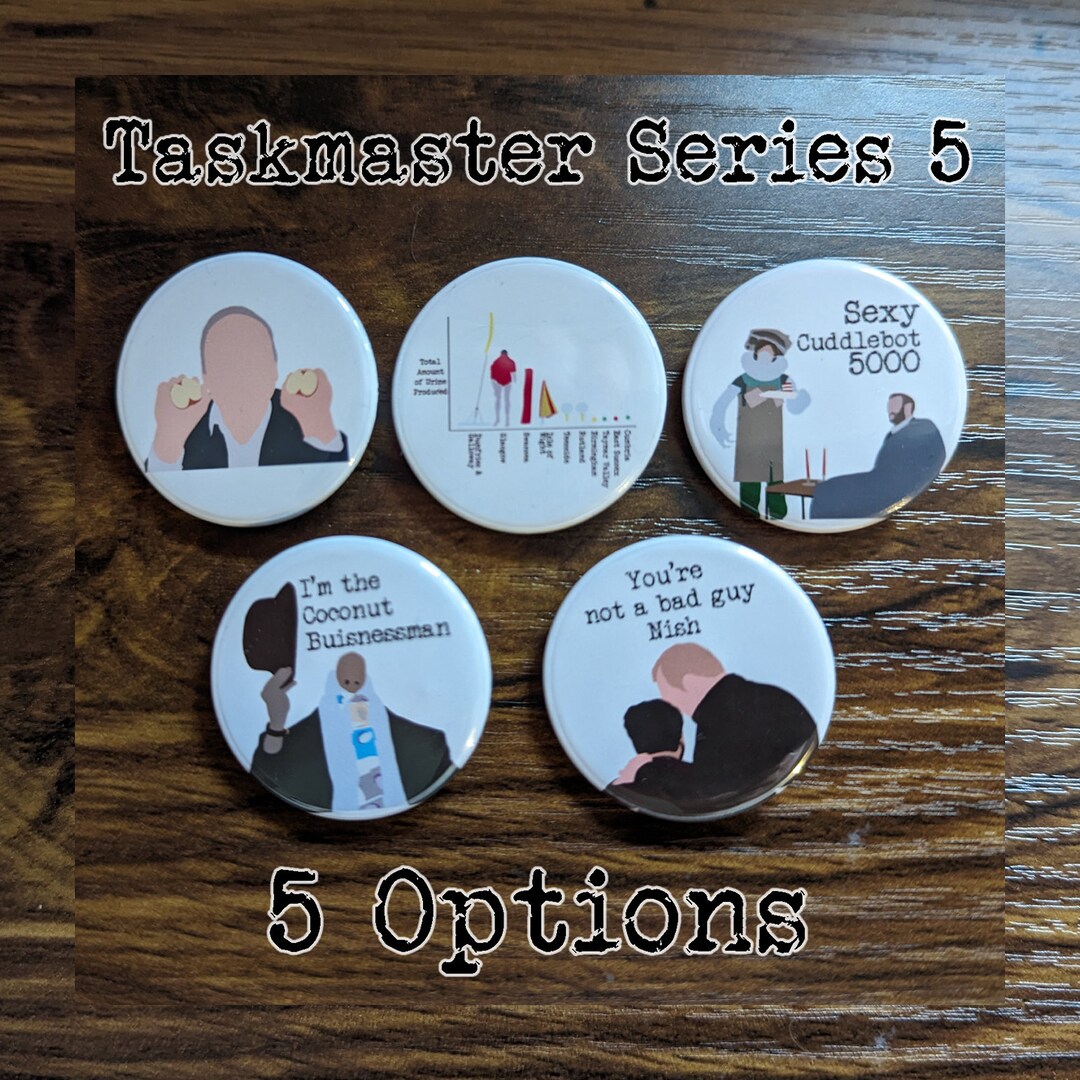 Taskmaster Series 5 Pin Badges 5 Options - Etsy