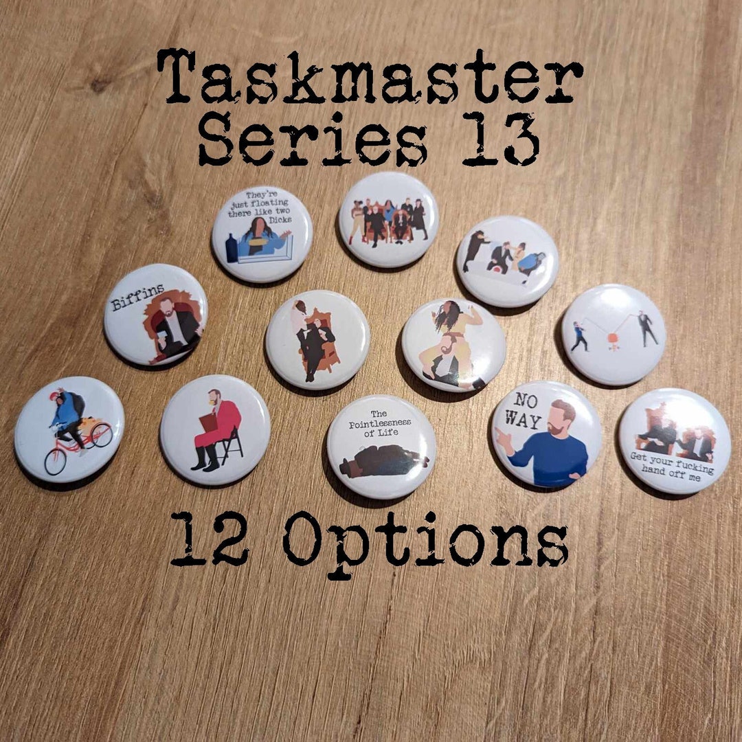 Taskmaster Series 13 Pin Badges 12 Options - Etsy