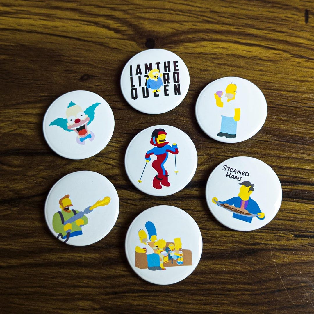 The Simpsons Pin Badges - Etsy