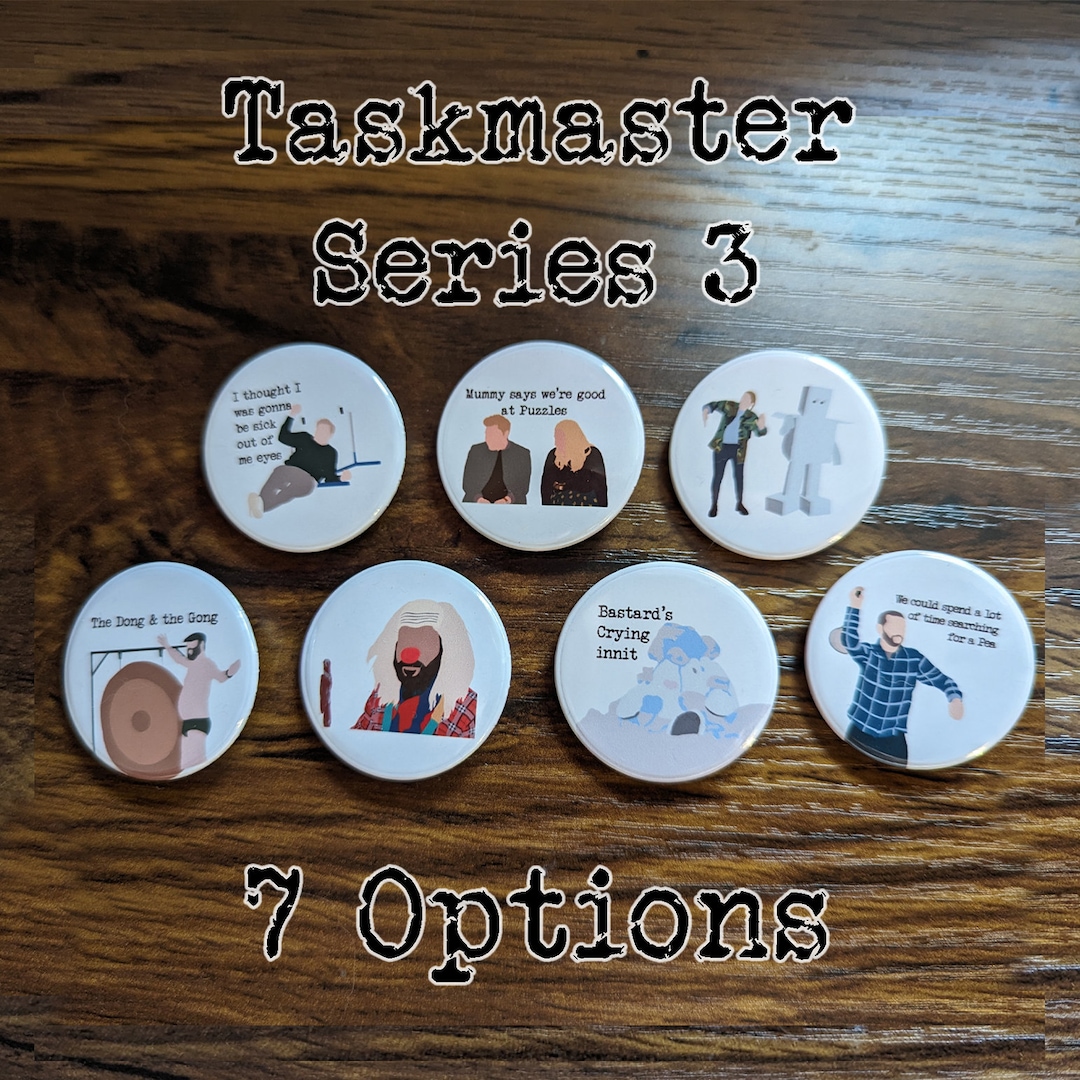 Taskmaster Series 3 Pin Badges 7 Options - Etsy