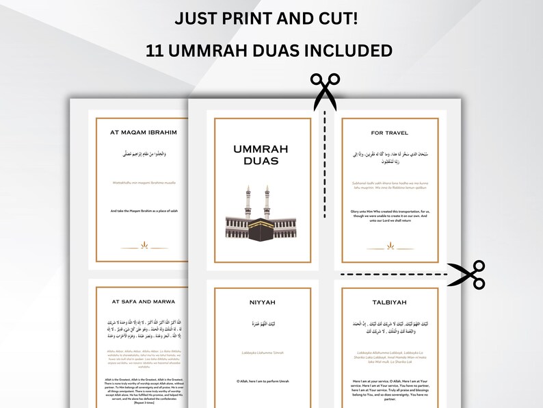 Ummrah Dua Cards Duas Printable Cards Umrah Flashcards PDF Prayer Cards Islamic Dua Dua Reminder ...