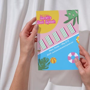 Barbie-themed Last Splash Bachelorette Party Invitation Template - Etsy