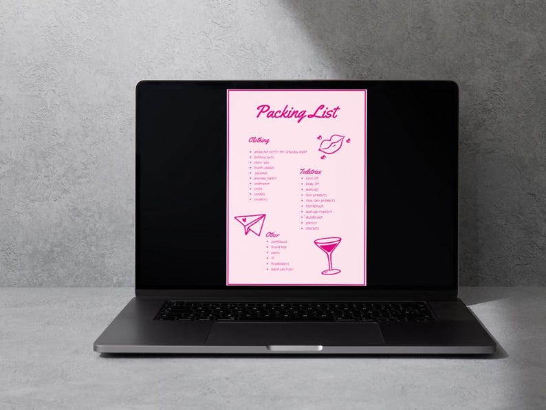 Drunk in Love Bachelorette Party Packing List Template - Etsy