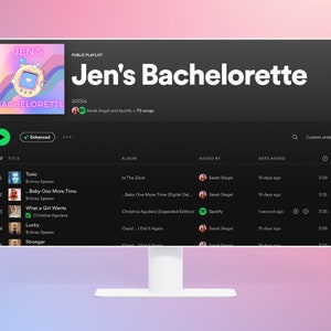 Y2K 2000s-themed Bachelorette Playlist Cover - Fully Customizable Canva ...