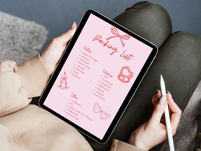 Coquette "she’s Tying the Knot" Bachelorette Party Packing List ...