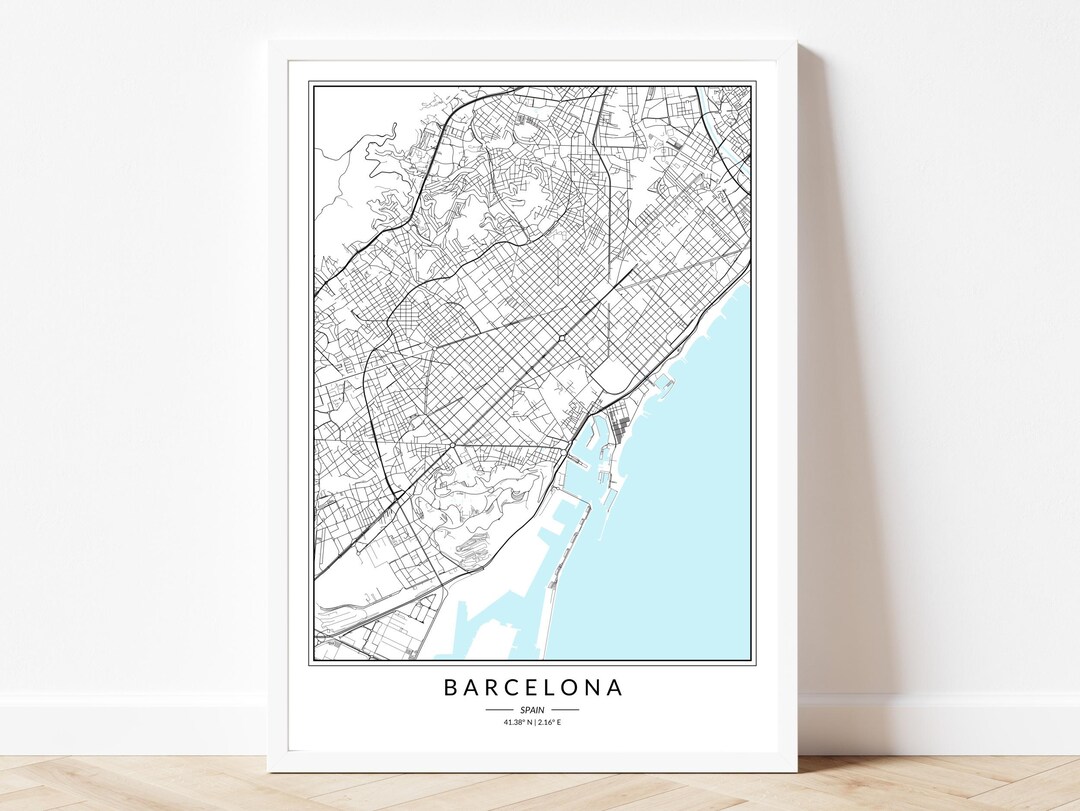 Custom Town Map Print Poster Canvas Specific Location Map Art Digital ...