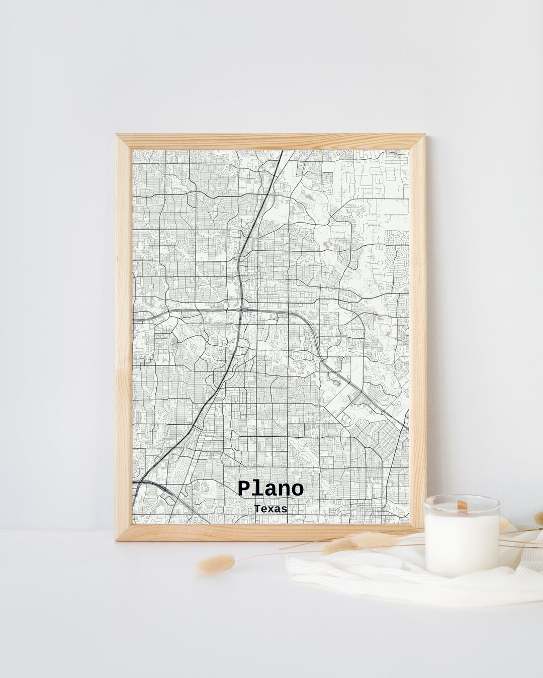 Plano Texas City Map Print Printable Digital File Map of - Etsy