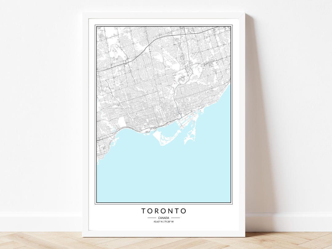 Toronto Map Print Digital Download, Toronto Map Poster, Printable Map ...