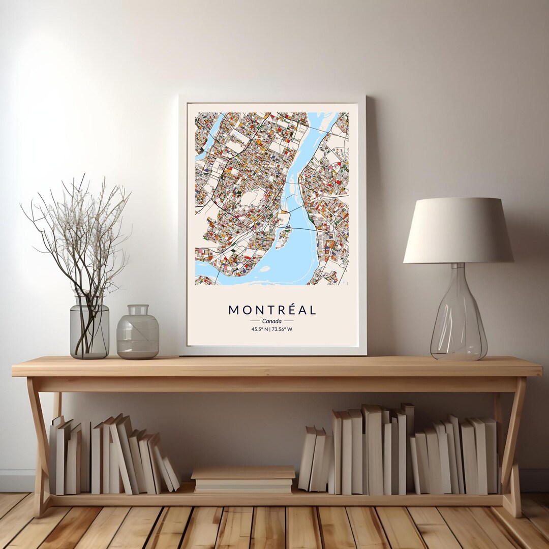 Montreal City Map Print – Minimalist Canada Wall Art (digital Download ...