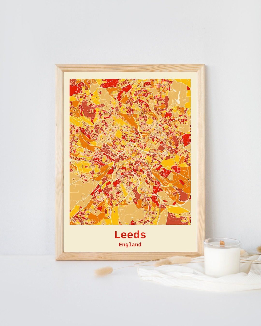 Leeds Map Print Artwork Leeds Map Poster Wall Art Leeds - Etsy