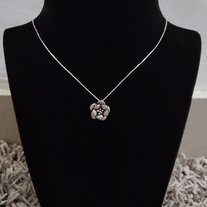 925 Sterling Silver, Flower Shape Small Pendant (3.23gm) - Etsy