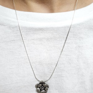 925 Sterling Silver, Flower Shape Small Pendant (3.23gm) - Etsy