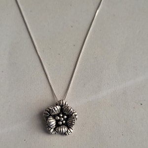 925 Sterling Silver, Flower Shape Small Pendant (3.23gm) - Etsy