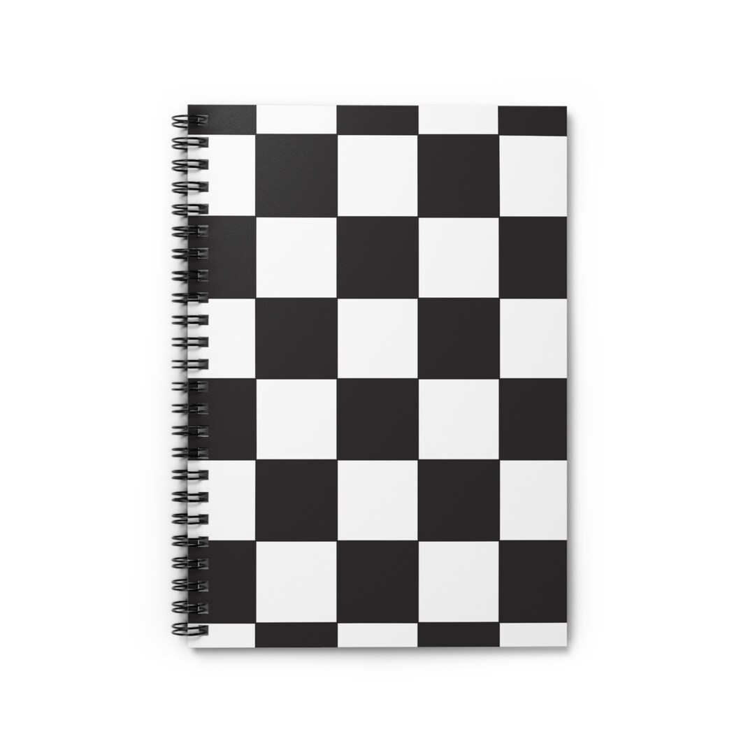 Big Checks Checkerboard Pattern Spiral Notebook- Ruled Line - Etsy