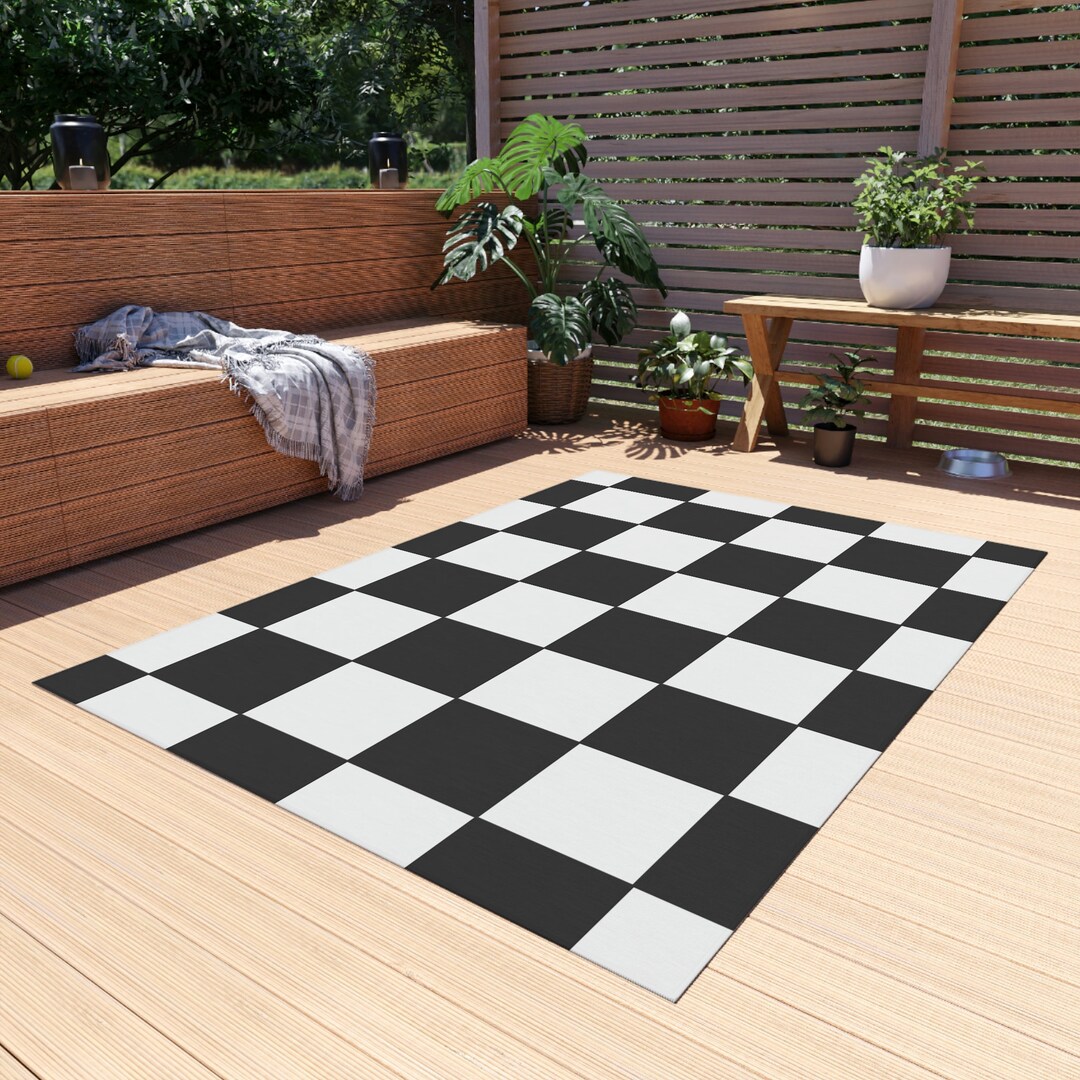 Big Checks Outdoor Rug - Etsy