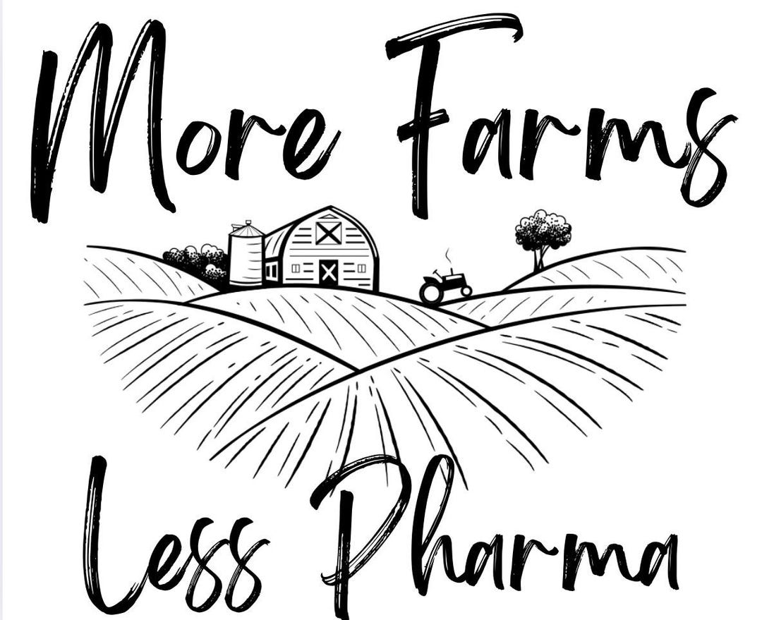 More Farms, Less Pharma- Farm Scene DIGITAL FILE - Etsy