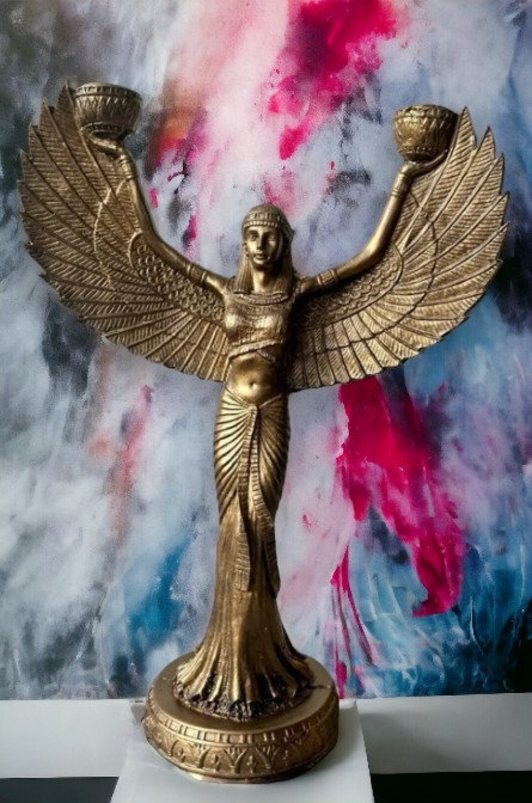 Egyptian Goddess Isis Open Wings Statue / Ancient Egyptian Goddess Isis ...