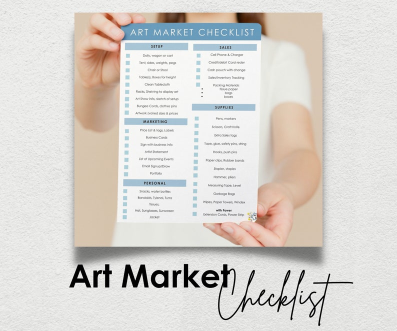 Art Market Checklist - Etsy