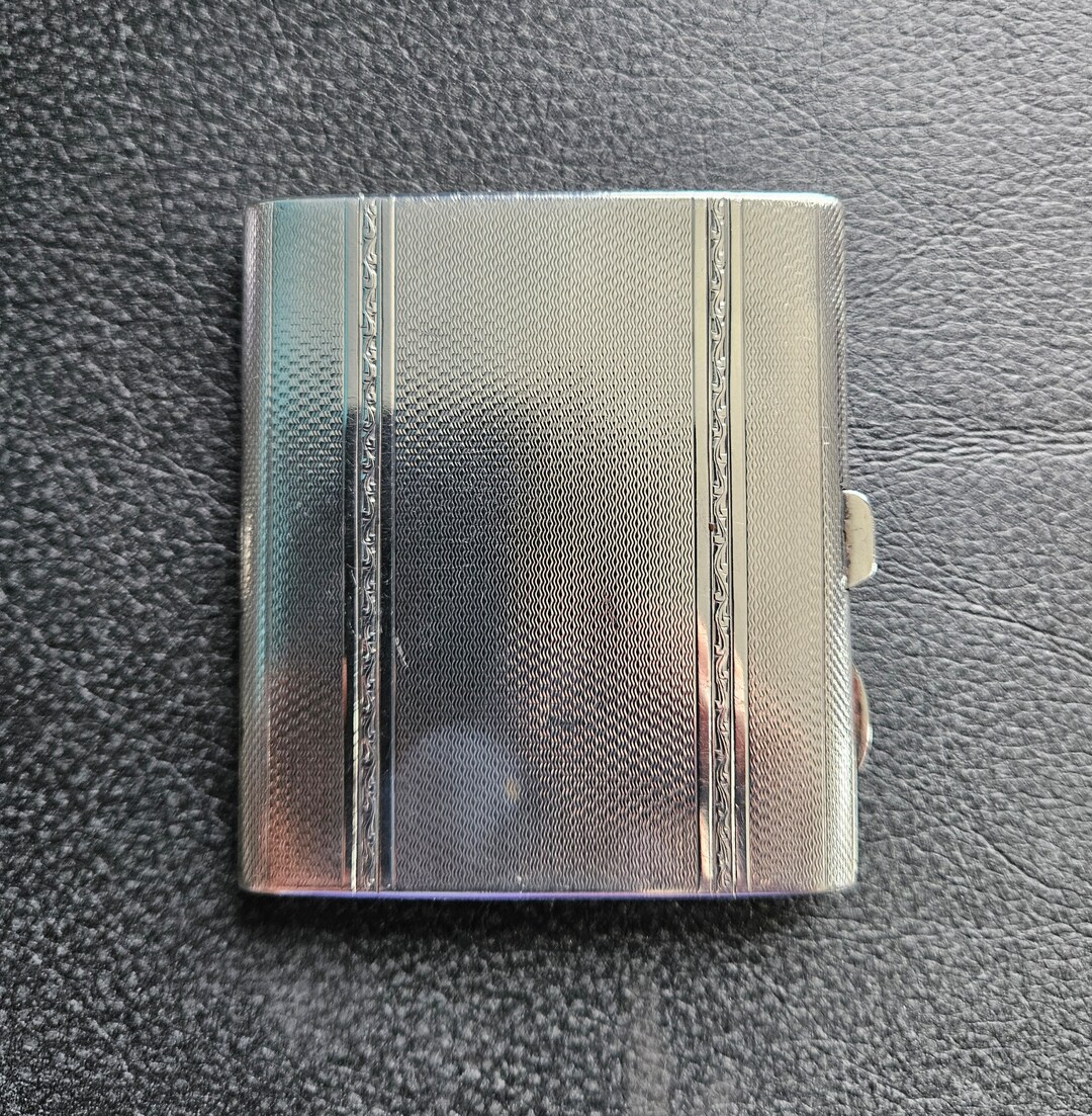 Silver Cigarette Case 1930 - Etsy