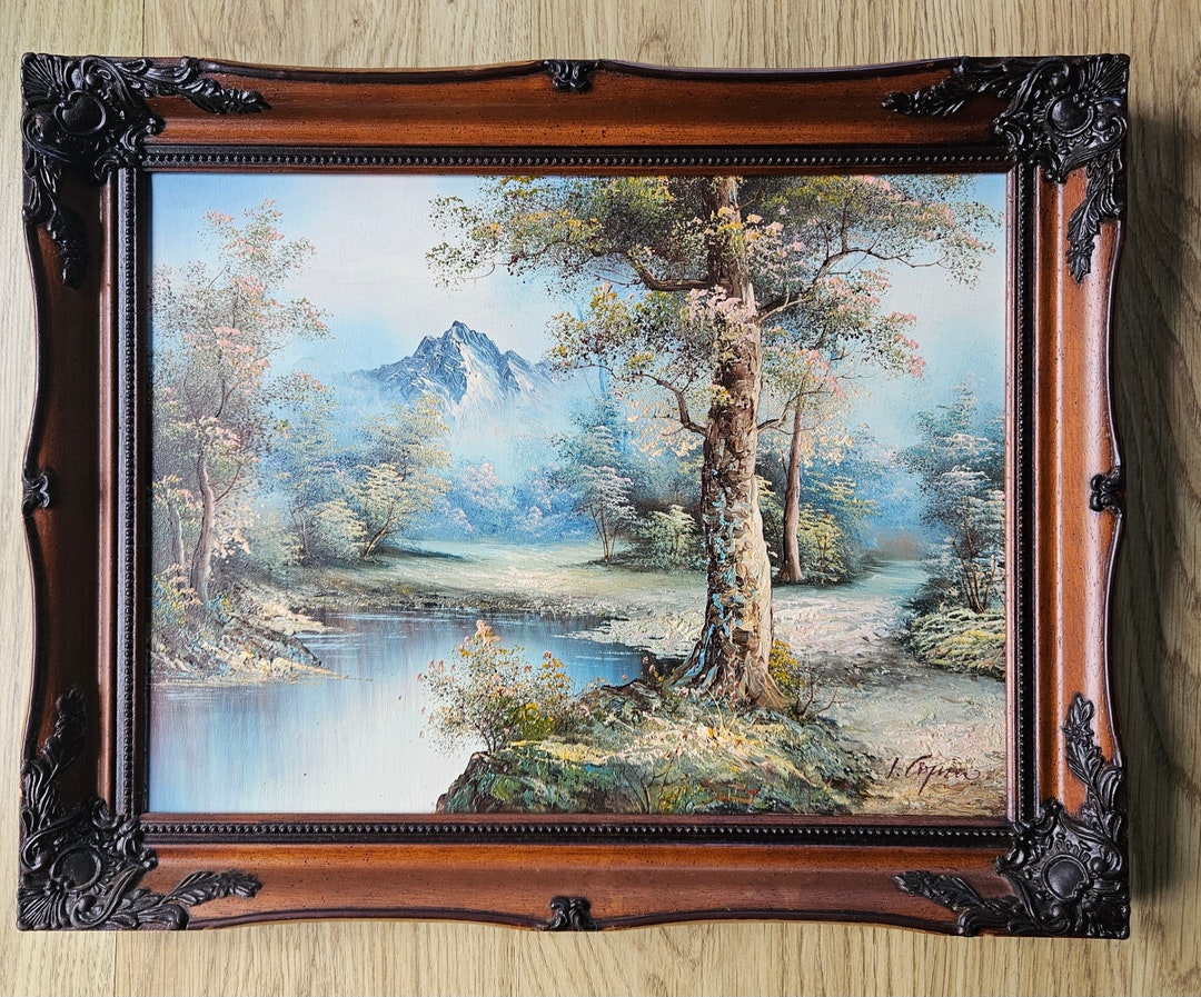 River Scene Oil on Canvas Painting by Irene Cafieri - Etsy