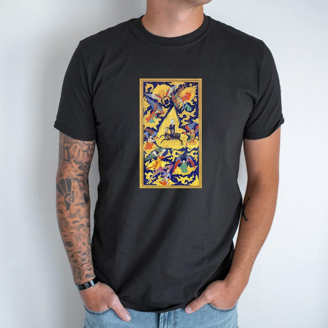 Classical Miniature Painting T-shirt Dervish Art Tee %100 Cotton High ...