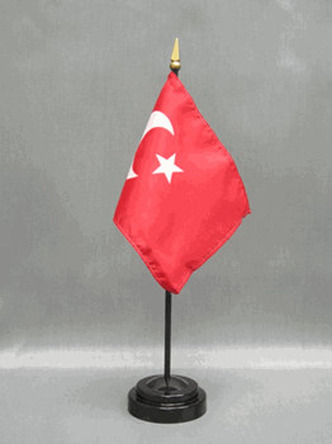 Turkey Miniature Flag 4"x6" With Base Small Turkey Flag Turkey Desk ...