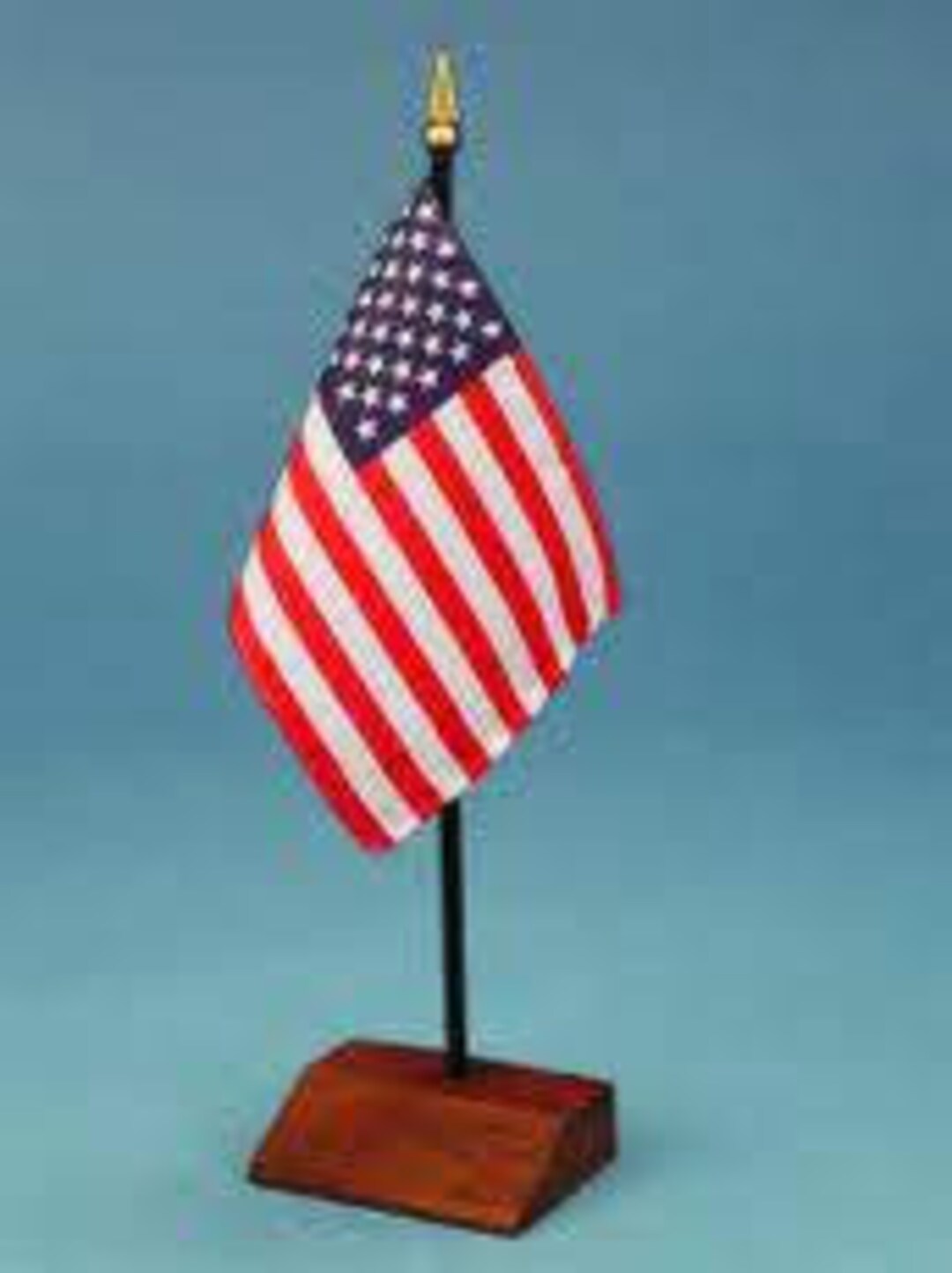 Miniature United States Flag on Beautiful Walnut Base - Perfect for ...