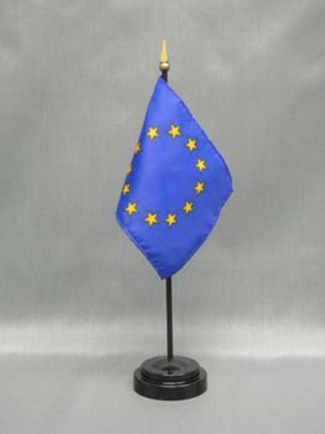 Four X Six Inch Miniature European Union Flag With Base. European Union ...