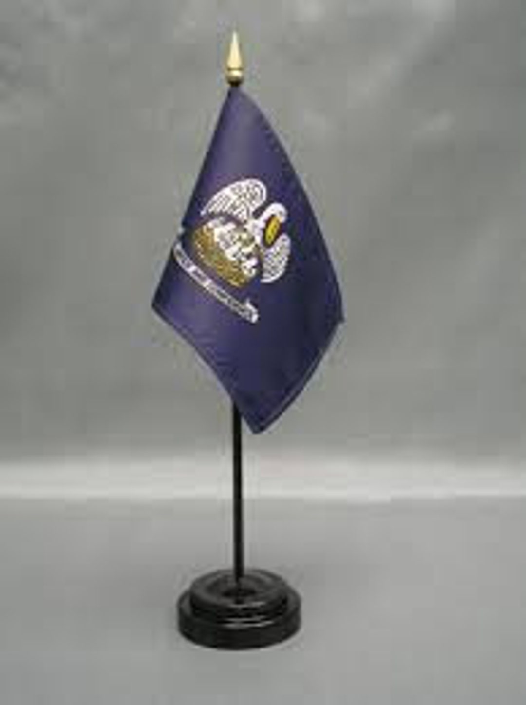 Louisiana. Four by Six Inch Miniature State Flags With Matching Base ...