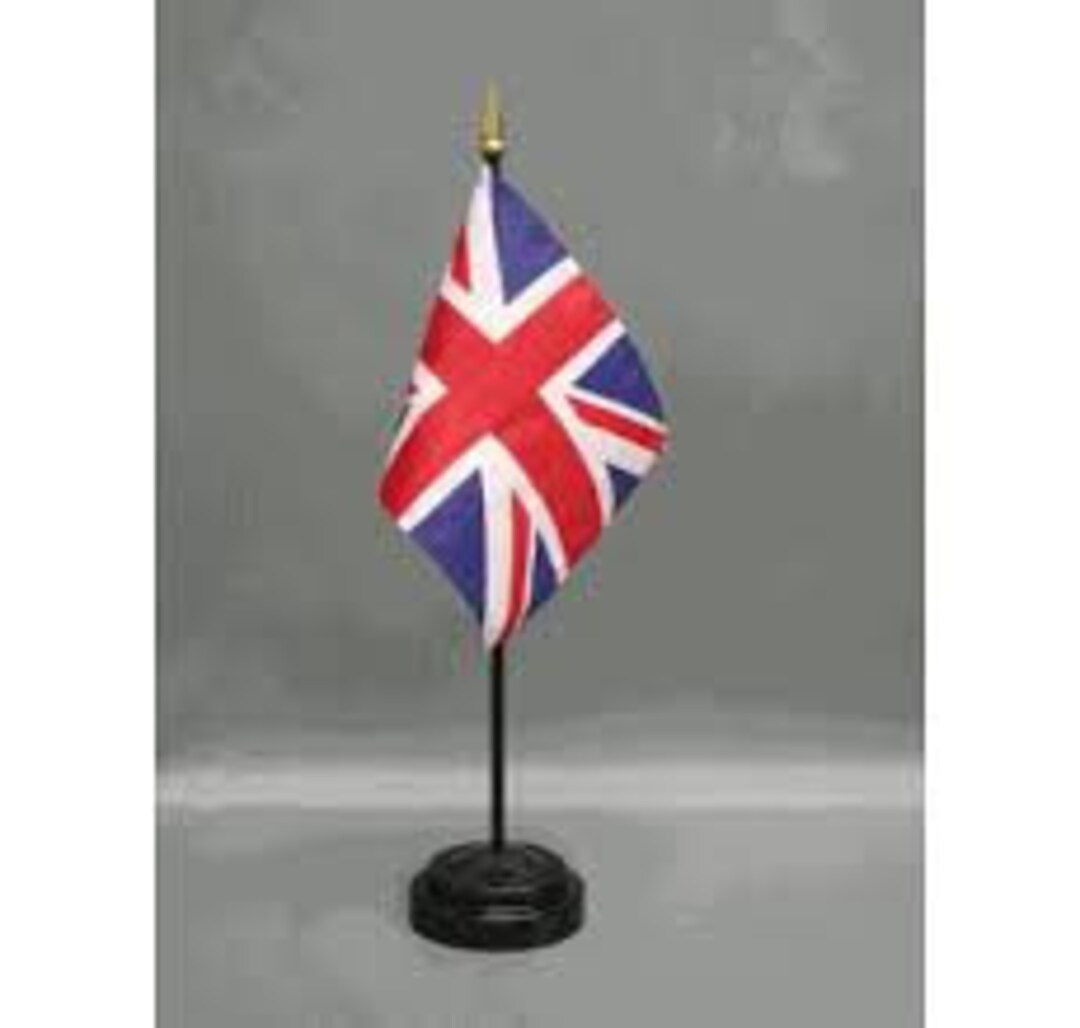 Four X Six Inch United Kingdom Mini Flag With Flag Stand. Over 200 ...