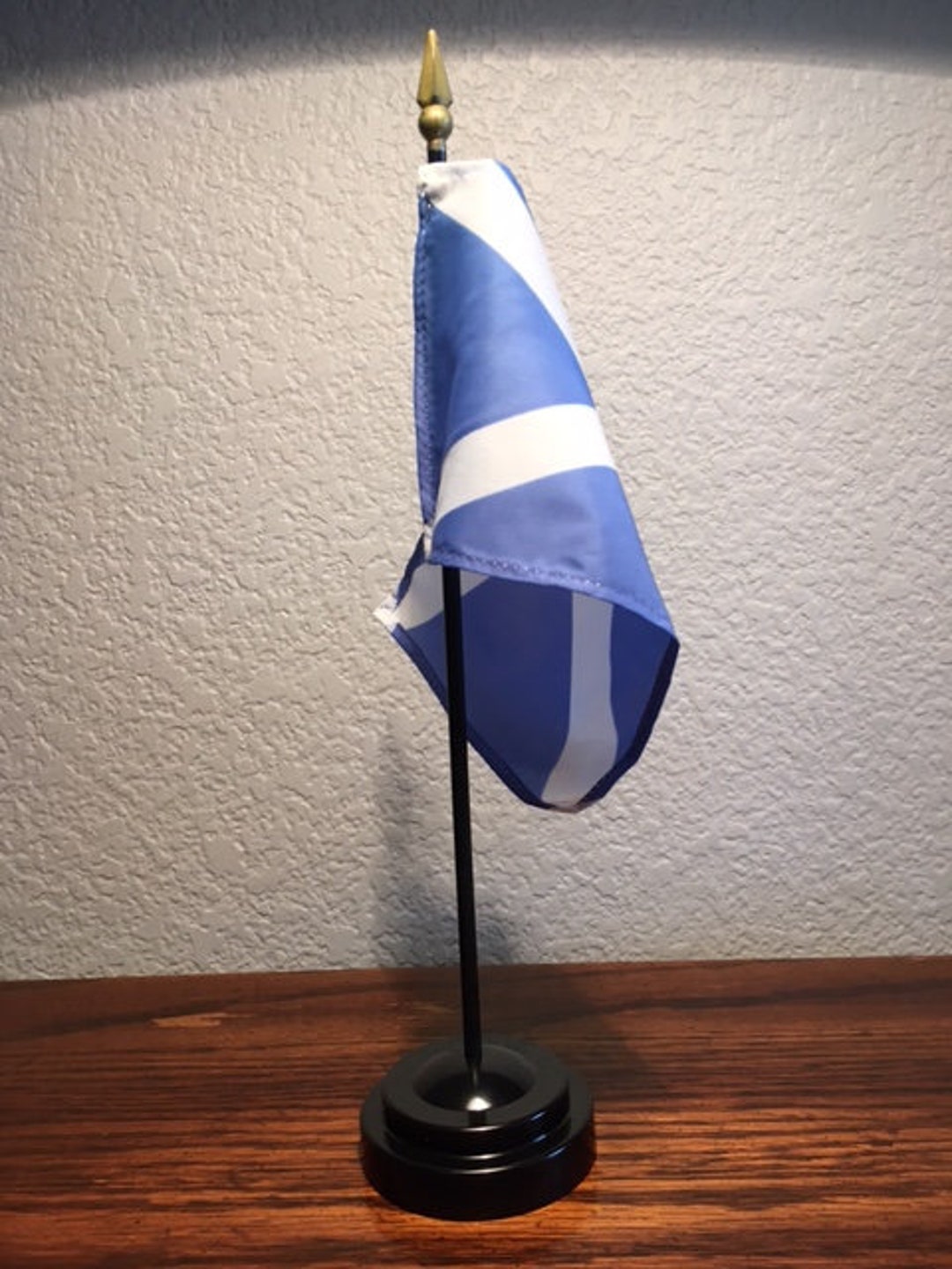 Four X Six Inch St. Andrews Cross Mini Flag With Flag Stand. Over 200 ...
