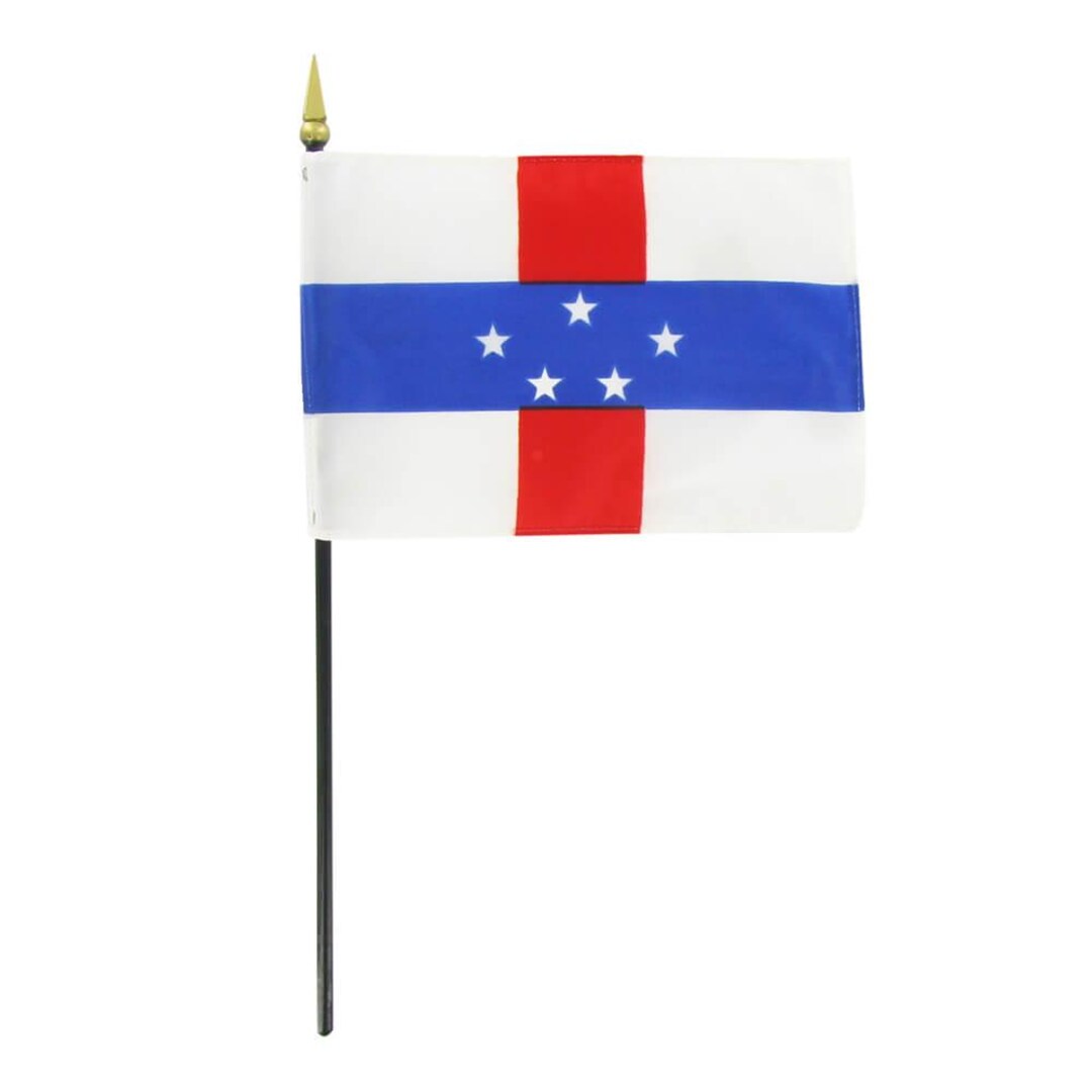 Netherlands Antilles Miniature Flag 4"x6" With Base Small Netherlands ...
