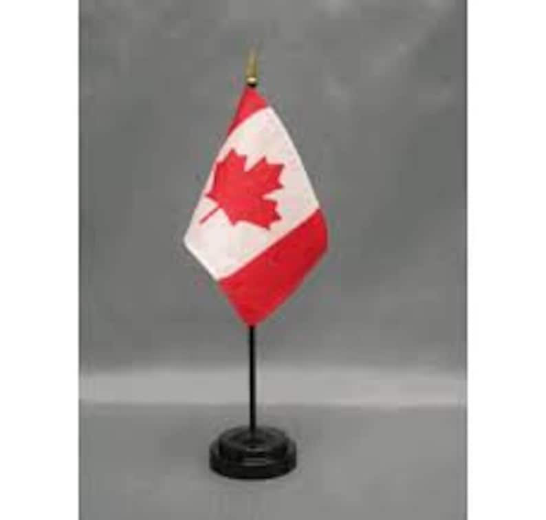 Four X Six Inch Canada Miniature Flag With Flag Stand. - Etsy
