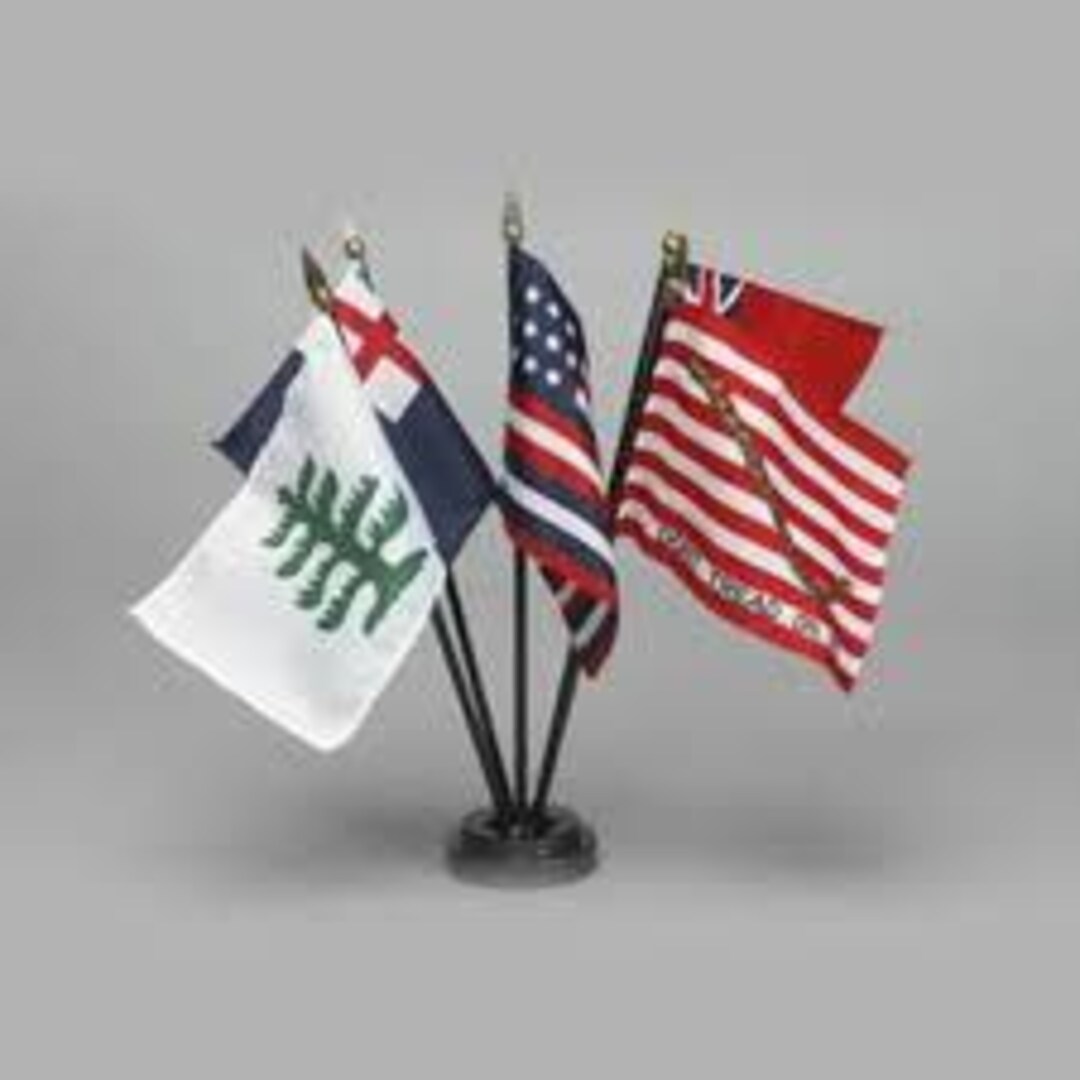 Mini Colonial Flag Set – American Historical Flags With Base - Etsy