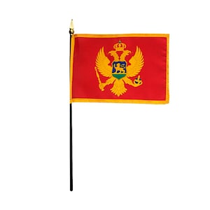 Montenegro Miniature Four X Six Inches Montenegro Small Flag Montenegro ...