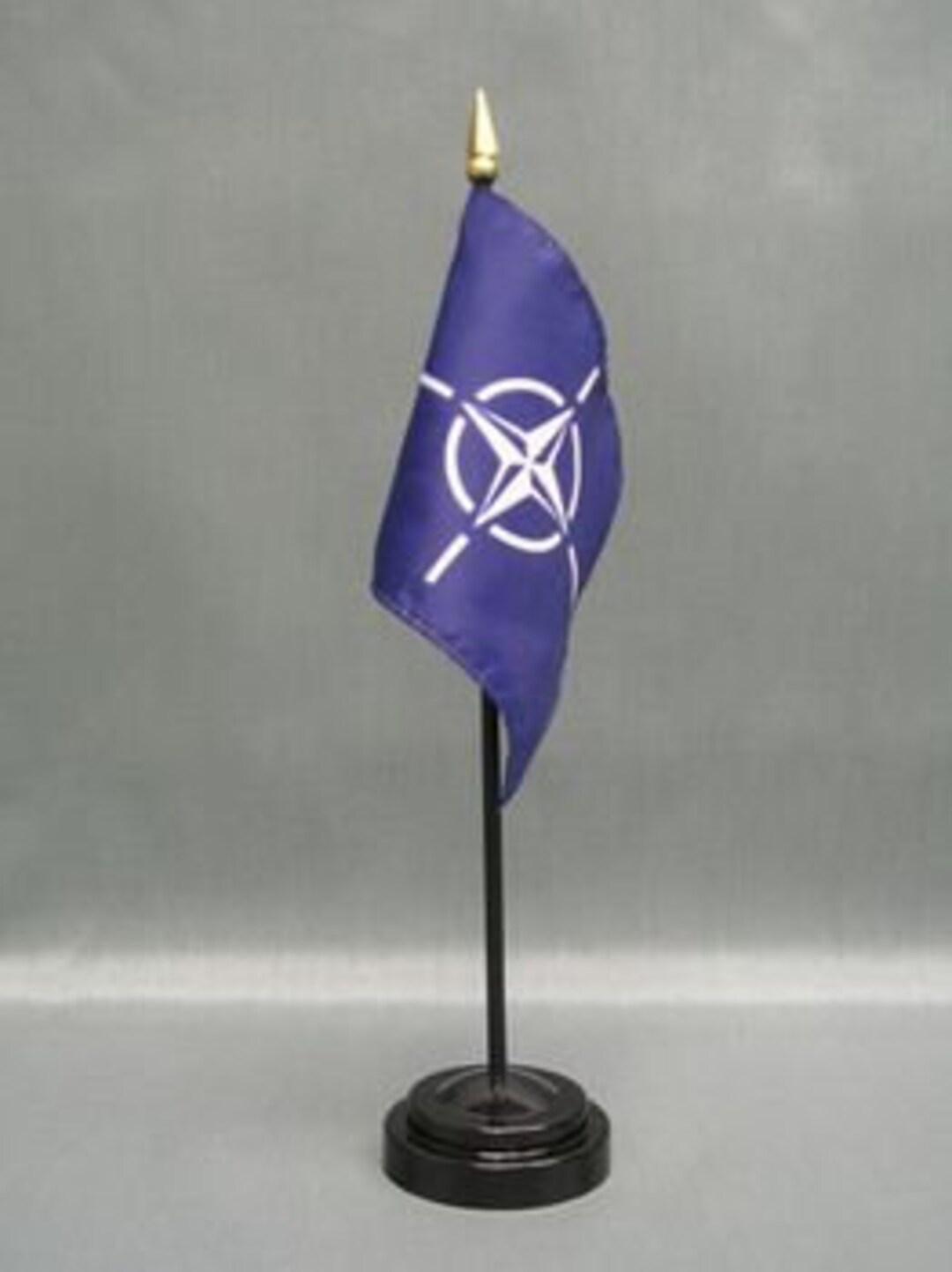 Miniature NATO Flag With Base – 4x6 North Atlantic Treaty Organization ...