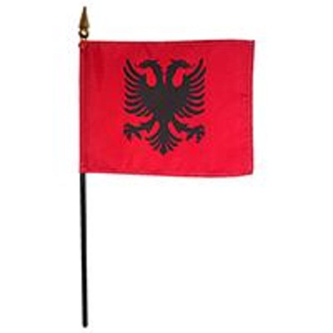 Albania Miniature Flag – 4x6" Tabletop Display, Heritage Decor - Etsy