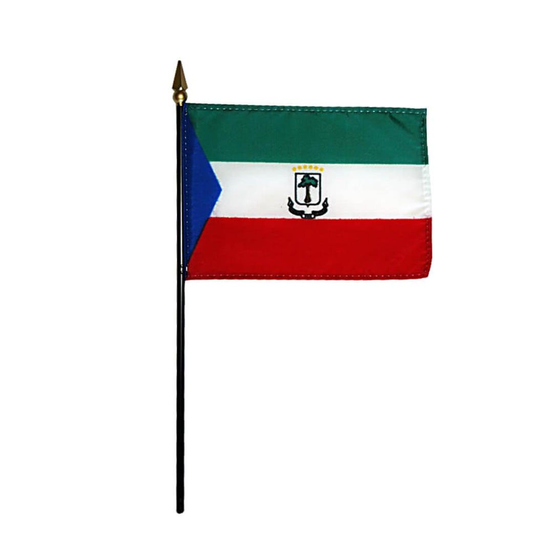 Equatorial Guinea Miniature Desk Flag 4"x6" - Etsy