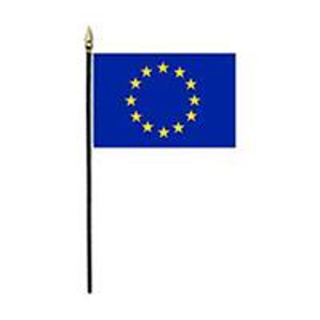 European Union Miniature Flag, 4"x6" EU Desk Decor - Etsy