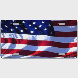 American Flag License Plate Patriotic Car Tag USA Front Plate Truck ...