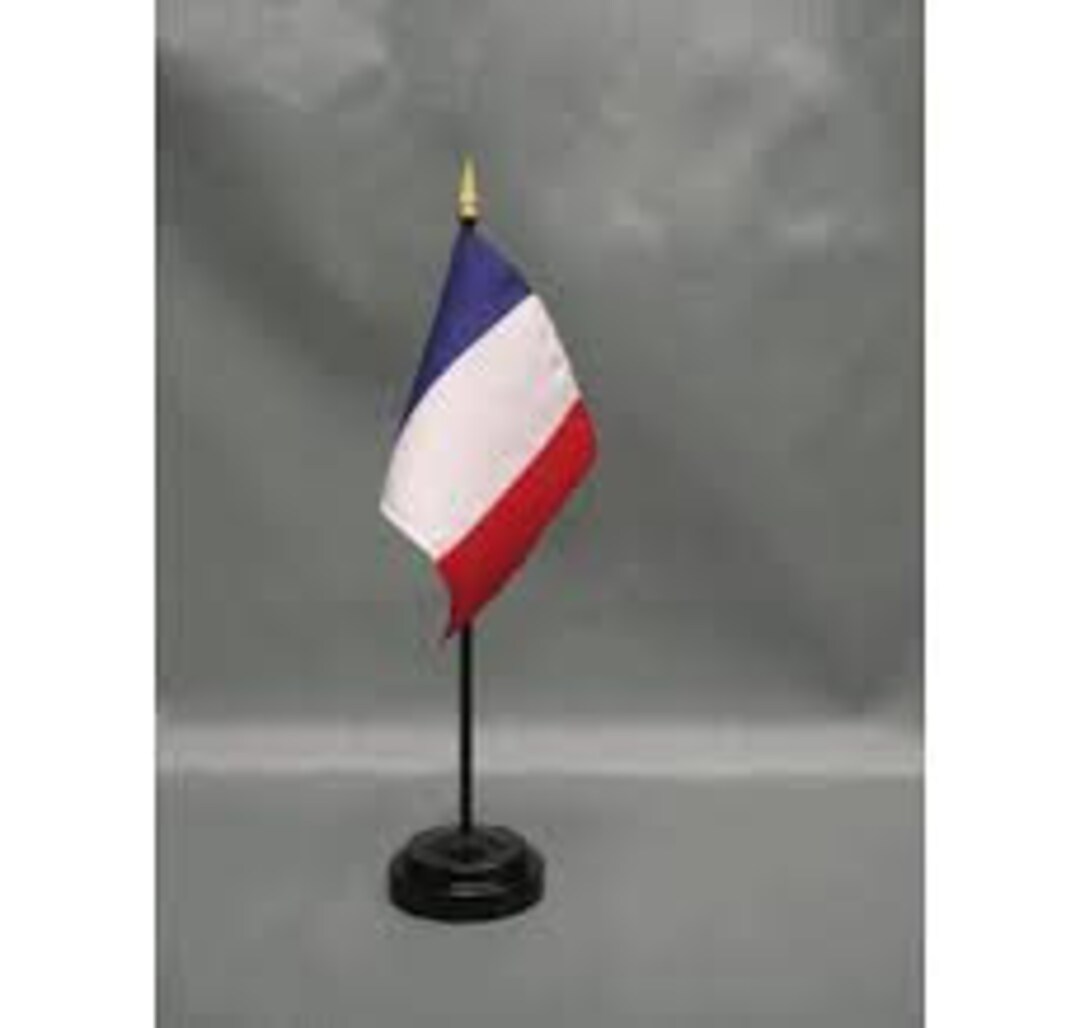 Four X Six Inch France Miniature Flag With Flag Stand - Etsy