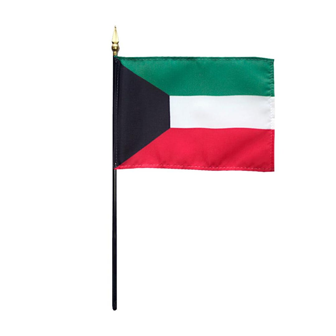 Kuwait Miniature Desk Flag, 4"x6" Rayon National Flag - Etsy